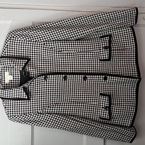 Appleseed's | Jackets & Coats | Appleseeds Houndstooth Wool Blend Lined Blazer Jacket | Poshmark